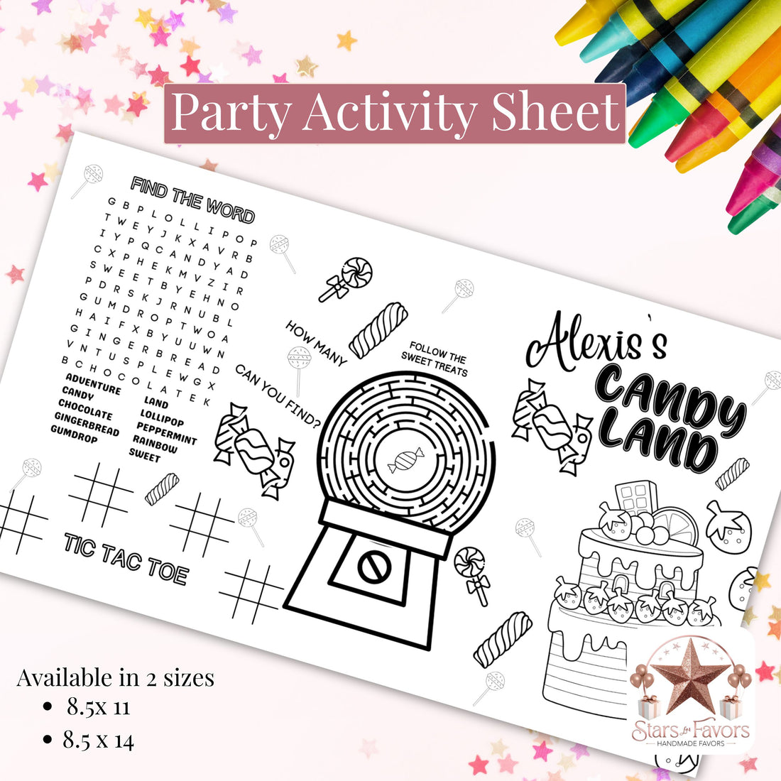 Candy Land Activity Sheet – Stars For Favors