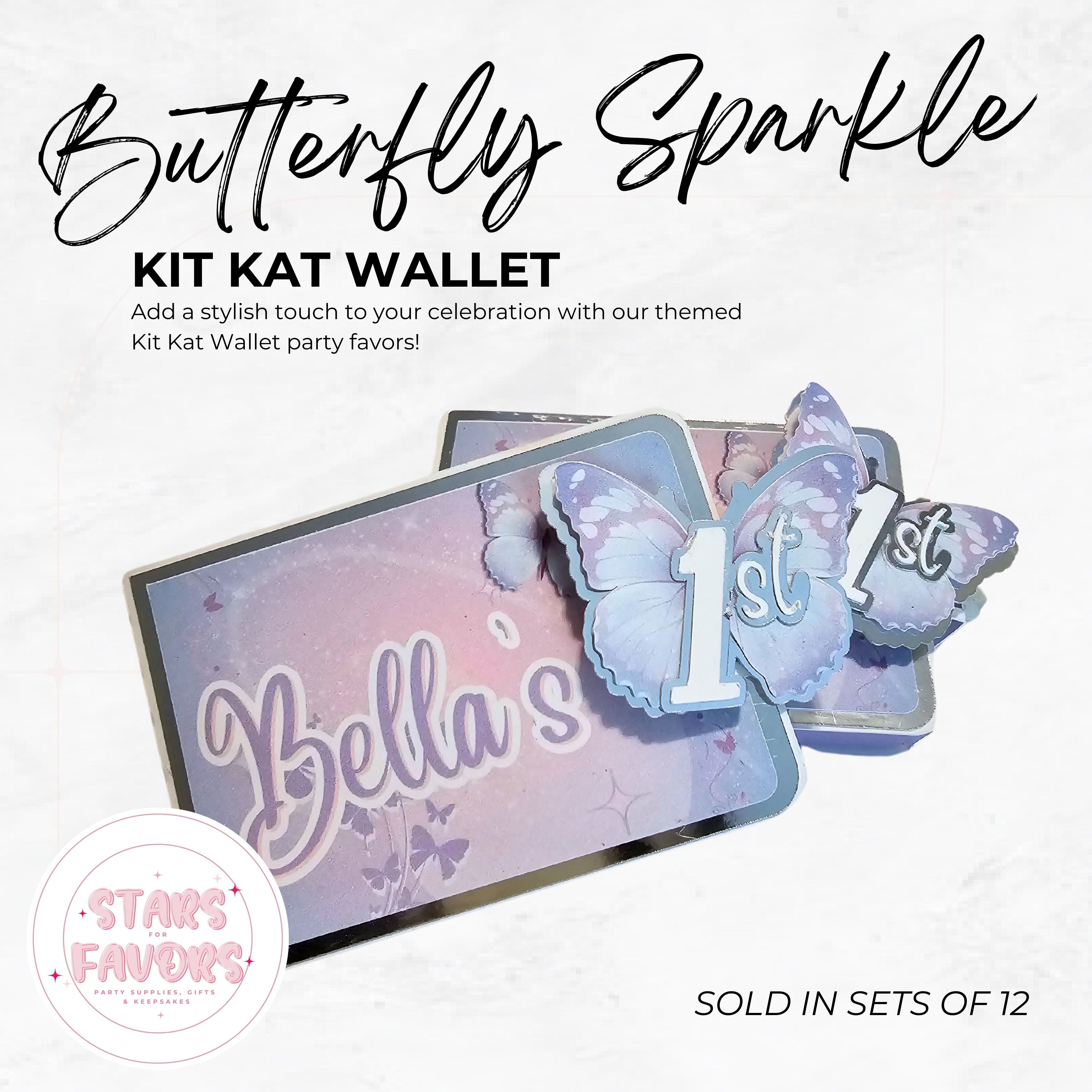 Butterfly Sparkle Lavender Kit Kat Wallet – Stars For Favors