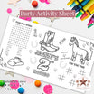 Birthday Rodeo Activity Sheet – Stars For Favors