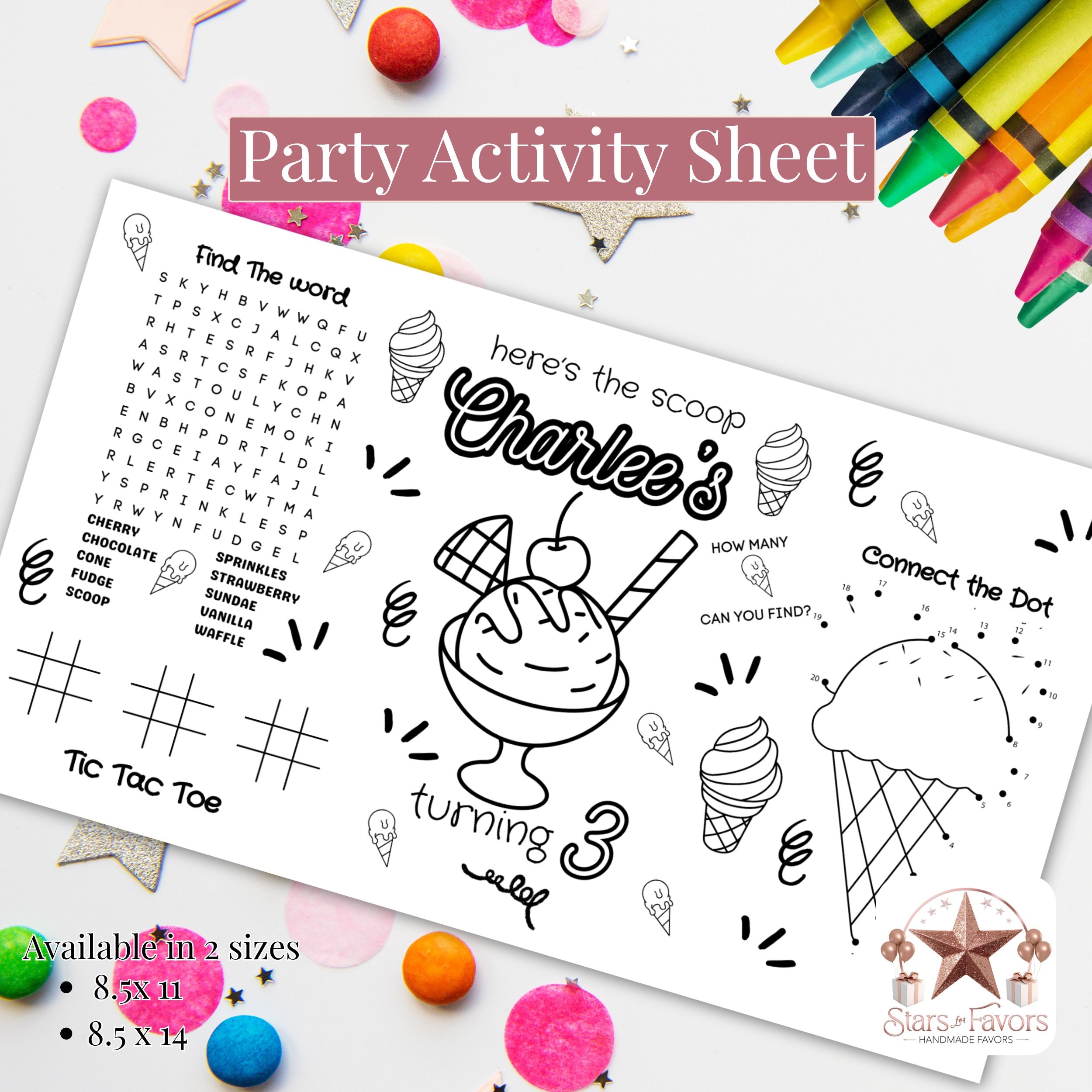 Here's The Scoop Activity Sheet – Stars For Favors