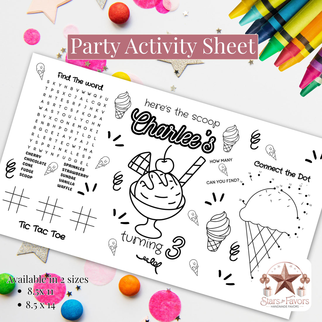 Here's The Scoop Activity Sheet – Stars For Favors