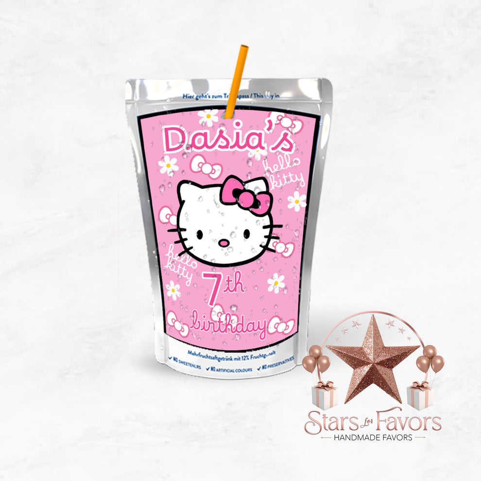 Kitty Capri Sun Party Favor – Printed or Filled – Stars For Favors