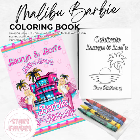 Malibu Barbie Coloring Book – Stars For Favors