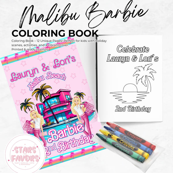 Malibu Barbie Coloring Book – Stars For Favors