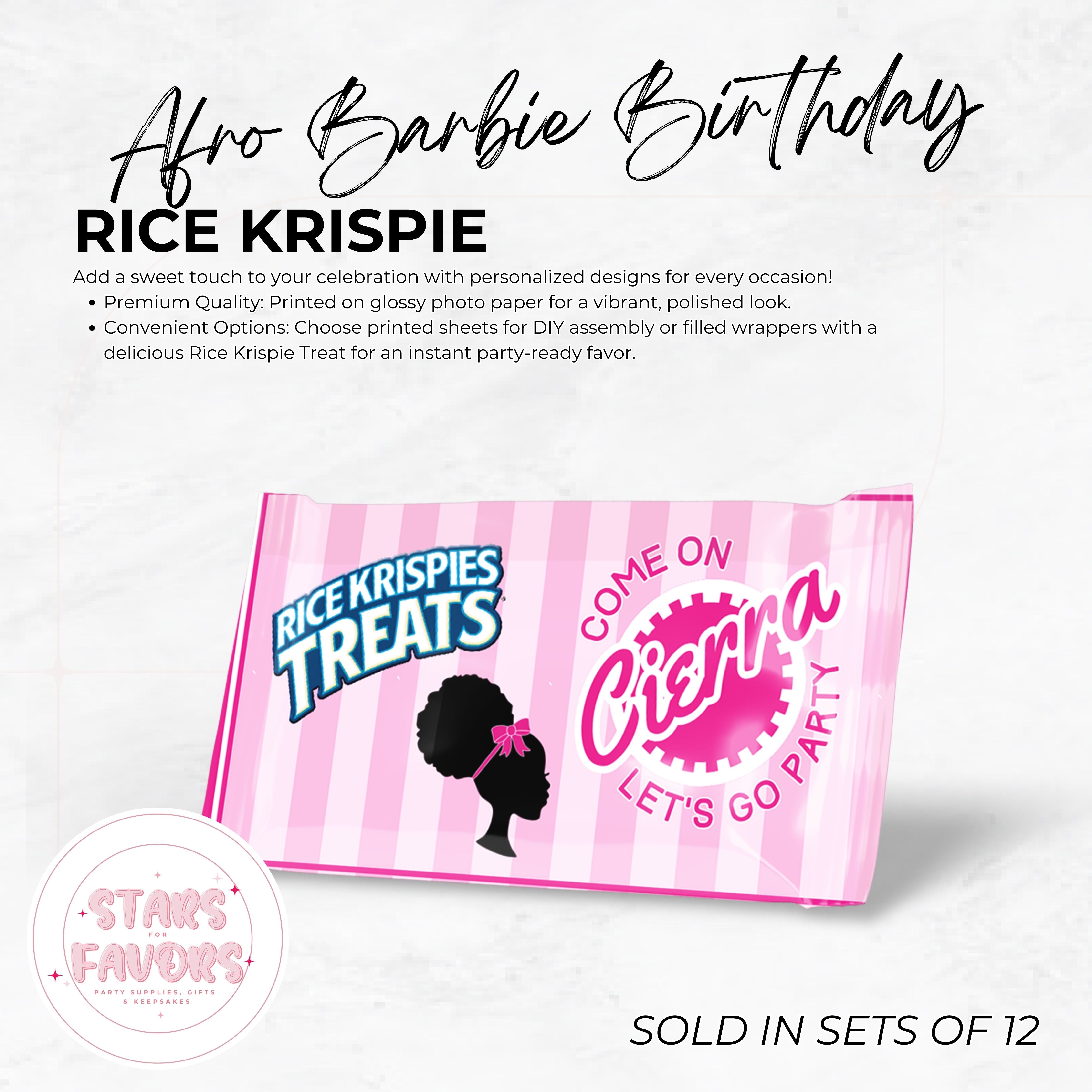 Come On Afro Barbie Rice Krispie Treat – Stars For Favors