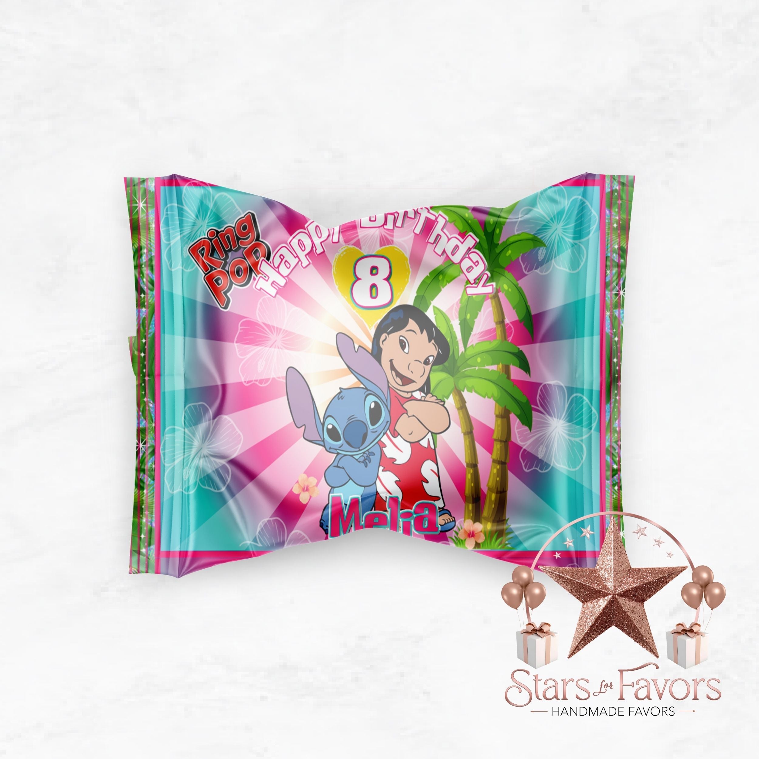 Lilo & Stitch Ring Pop Label – Stars For Favors