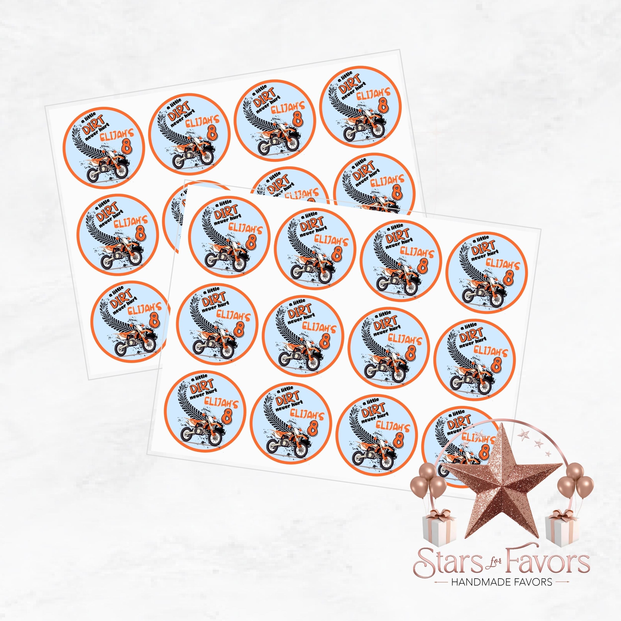 A Little Dirt Never Hurt Dirt Bike Stickers – Stars For Favors